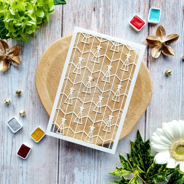 Chou & Flowers - Stencil - Fir Trees – Topflight Stamps, LLC