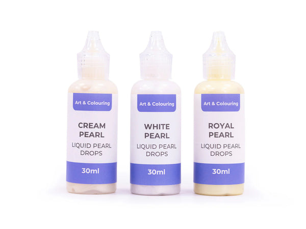 Crafter's Companion - Liquid Pearl Drops - White, Cream, Royal Pearl ...