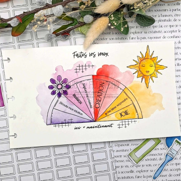 Chou & Flowers - Clear Stamps - A5 - Vibrations - Color Wheel ...
