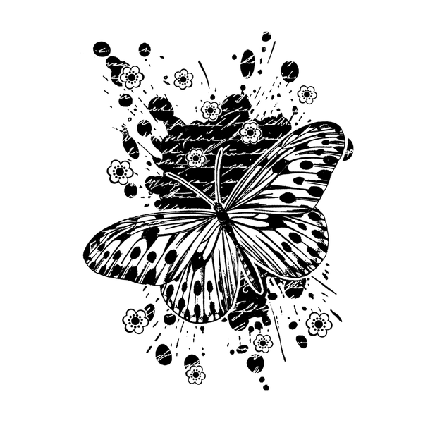 Crafty Individuals - Unmounted Rubber Stamp - 519 - Floral Explosion ...