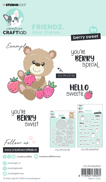 Studio Light - Creative Craftlab - Clear Stamp Set - A6 - Berry Sweet ...