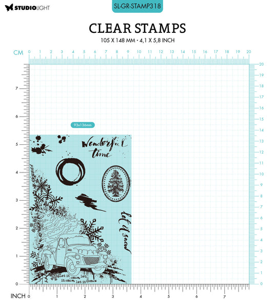 Studio Light - A6 - Grunge - Clear Stamp Set - Winter Truck – Topflight ...