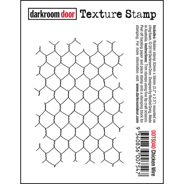 Darkroom Door - Texture - Chicken Wire - Red Rubber Cling Stamp ...