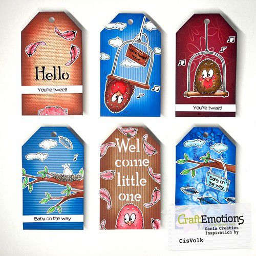 Craft Emotions - A6 - Clear Polymer Stamps - Carla Creaties - Birds 3 ...