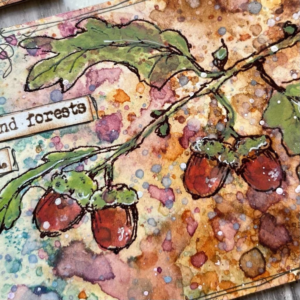 PaperArtsy - Alison Bomber 25 - Acorns - Rubber Cling Mounted Stamp Se ...